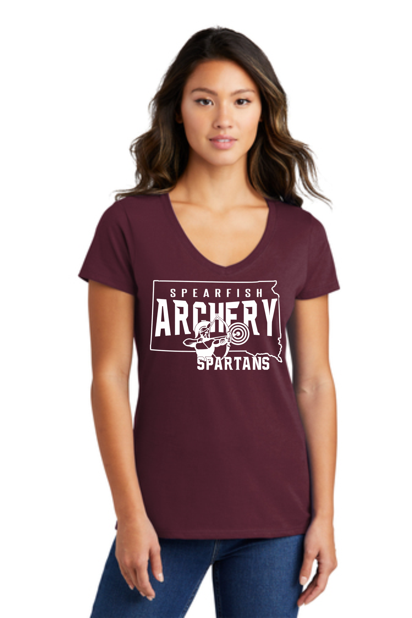 Spartan Archers Port & Company® Women’s Fan Favorite V-Neck Tee – Dilly ...